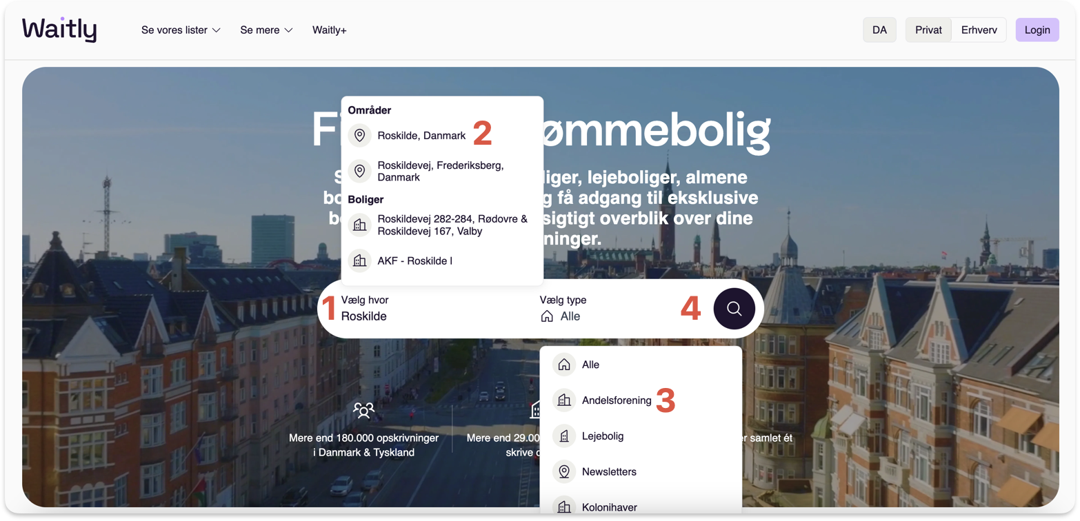 Sådan tilmelder du dig lister på Waitly – Waitly Support